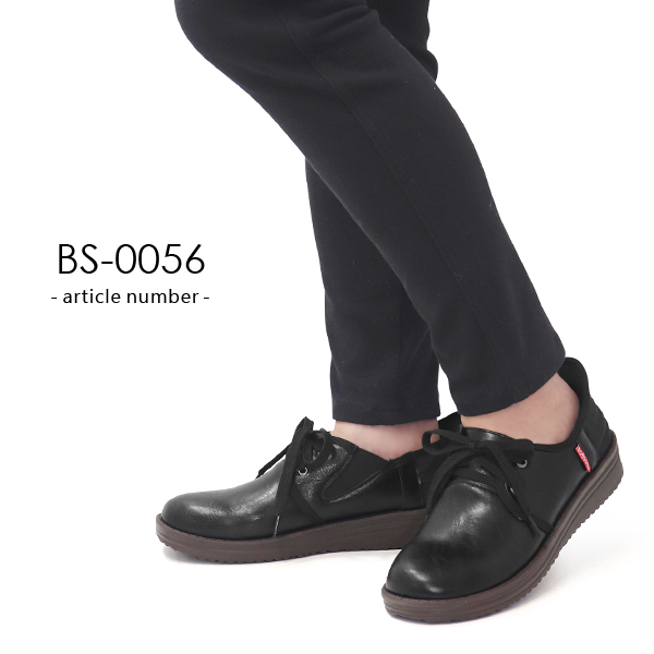 スリッポン レディース スニーカー 紐靴 ウォーキングシューズ 手を使わない 靴 BOBSON BS-0055 BS-0056 : ...