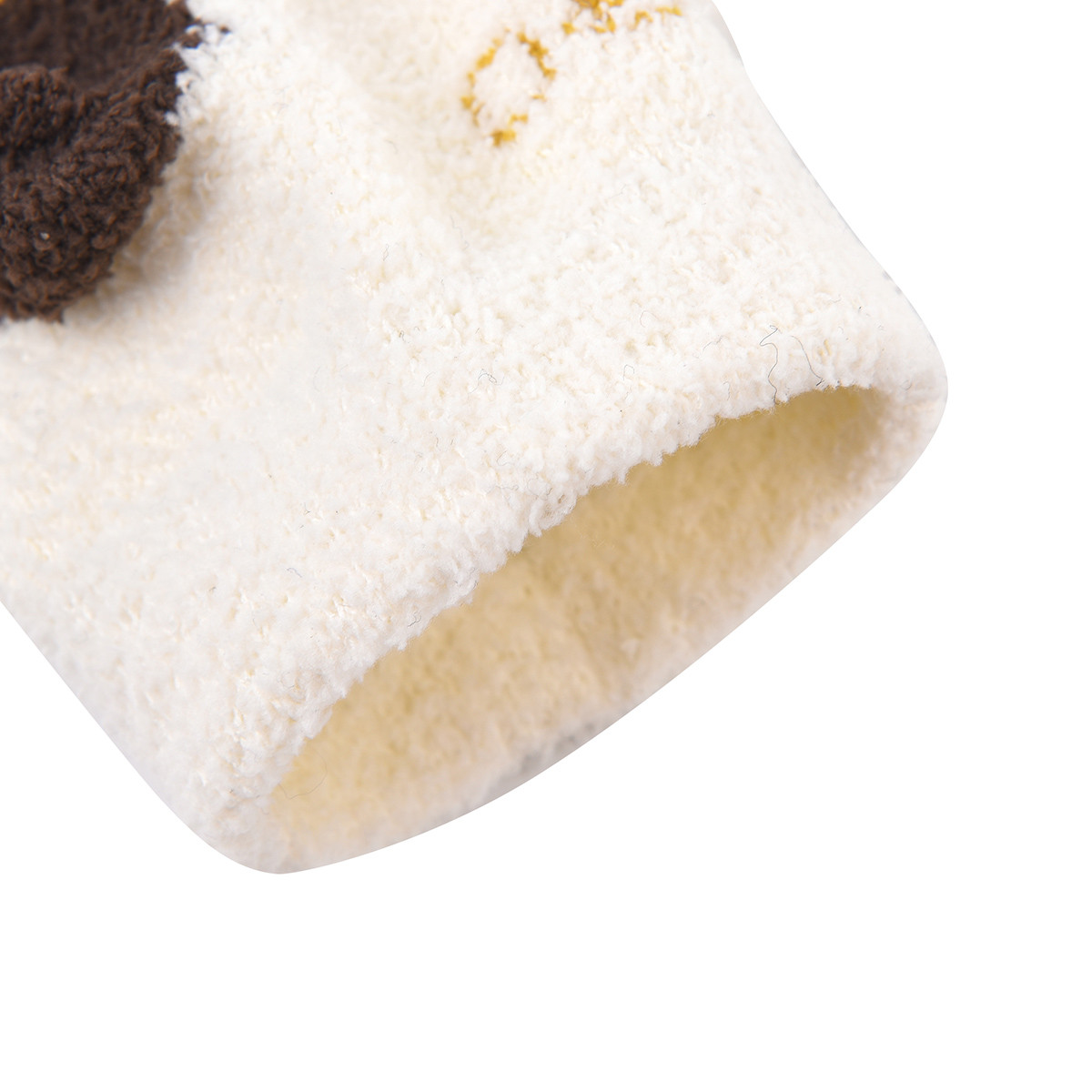 靴下 レディース おしゃれ かわいい ぽこぽこブークレー靴下 なごなごさん柄 23-6725 #1/GY #2/BR クスグルソックス クルー ...