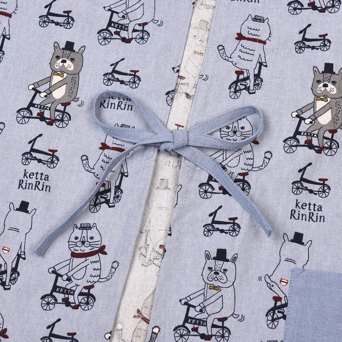 kusuguru エプロン おしゃれ 保育士 かわいい 25SS キャラクター 釦リボンあきエプロン 25-8053 #3/PK #4/BL ...