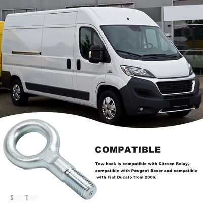 車パーツ 1348135080 車牽引フック 674417 リレーボクサー DUCATO 車高耐久ショート牽引アイヒッチバンパートレーラー ...