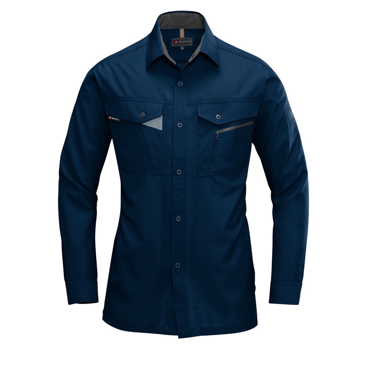 シャツ メンズ 無地 BURTLE バートル 長袖シャツ[7061シリーズ] 7063 男女兼用 ユニセックス 作業服 作業着 仕事 制服 超吸水速乾 防汚加工 制電ケア S-LL : bl ...