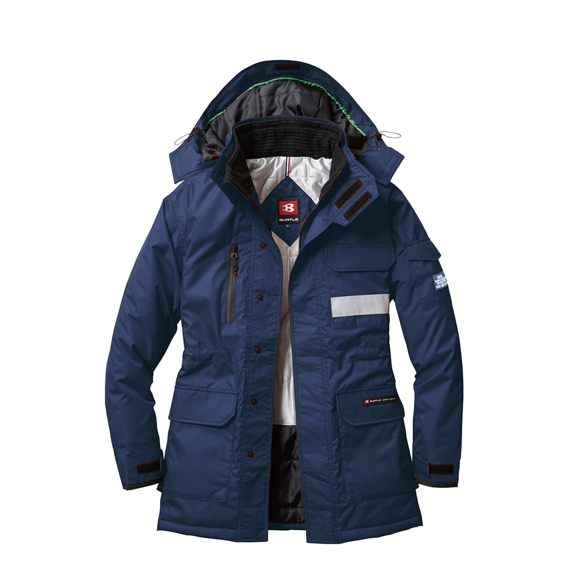 BURTLE アウター メンズ 無地 バートル 防寒 コート (大型フード付き) (ユニセックス)[7210シリーズ] 7211 男女兼用 レディース 作業服 作業着 SS-LL : 無地T ...