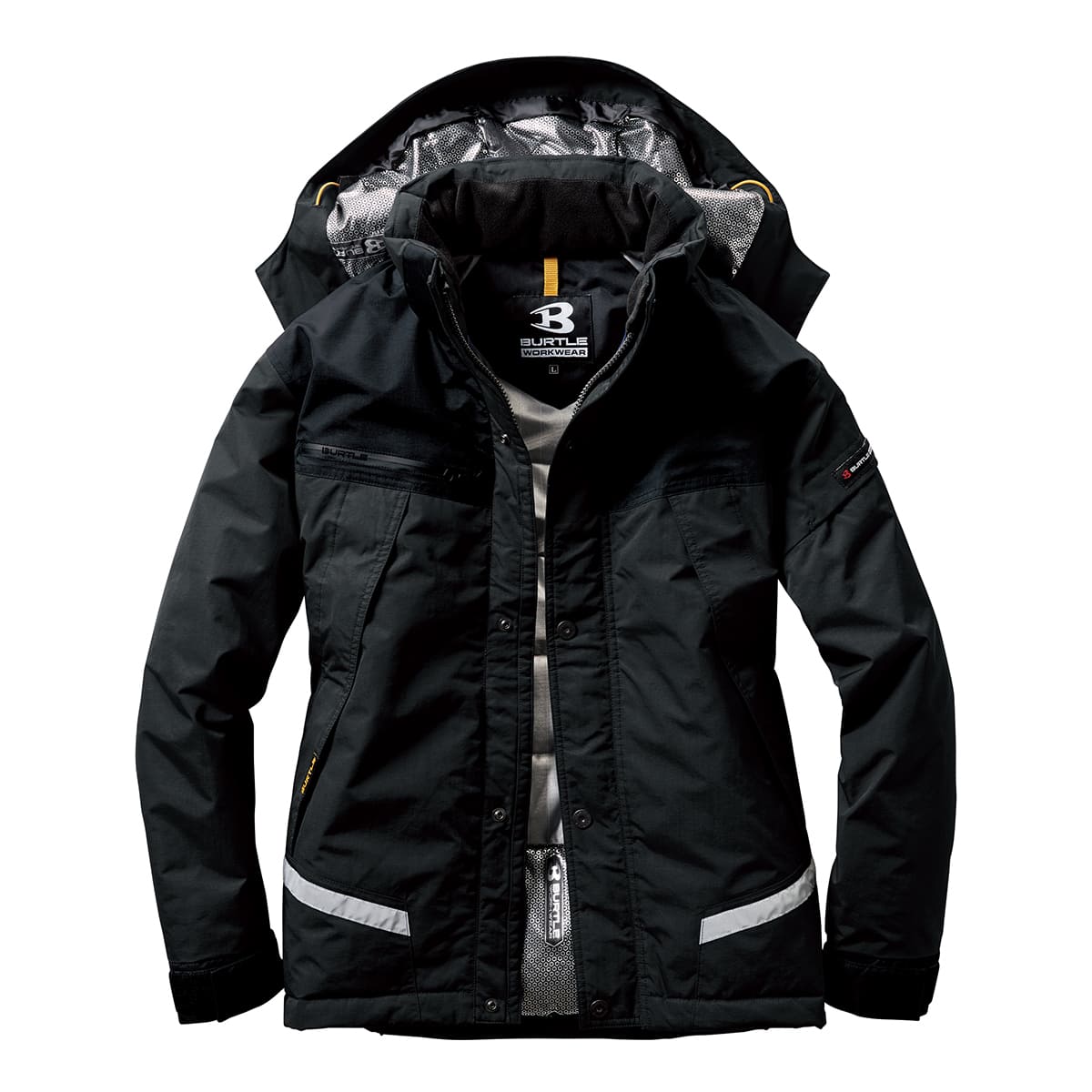 BURTLE アウター メンズ 無地 バートル 防水 防寒 ジャケット (大型フード付き) (ユニセックス)[7610シリーズ] 7610 男女兼用 レディース 作業服 作業着 SS-LL ...