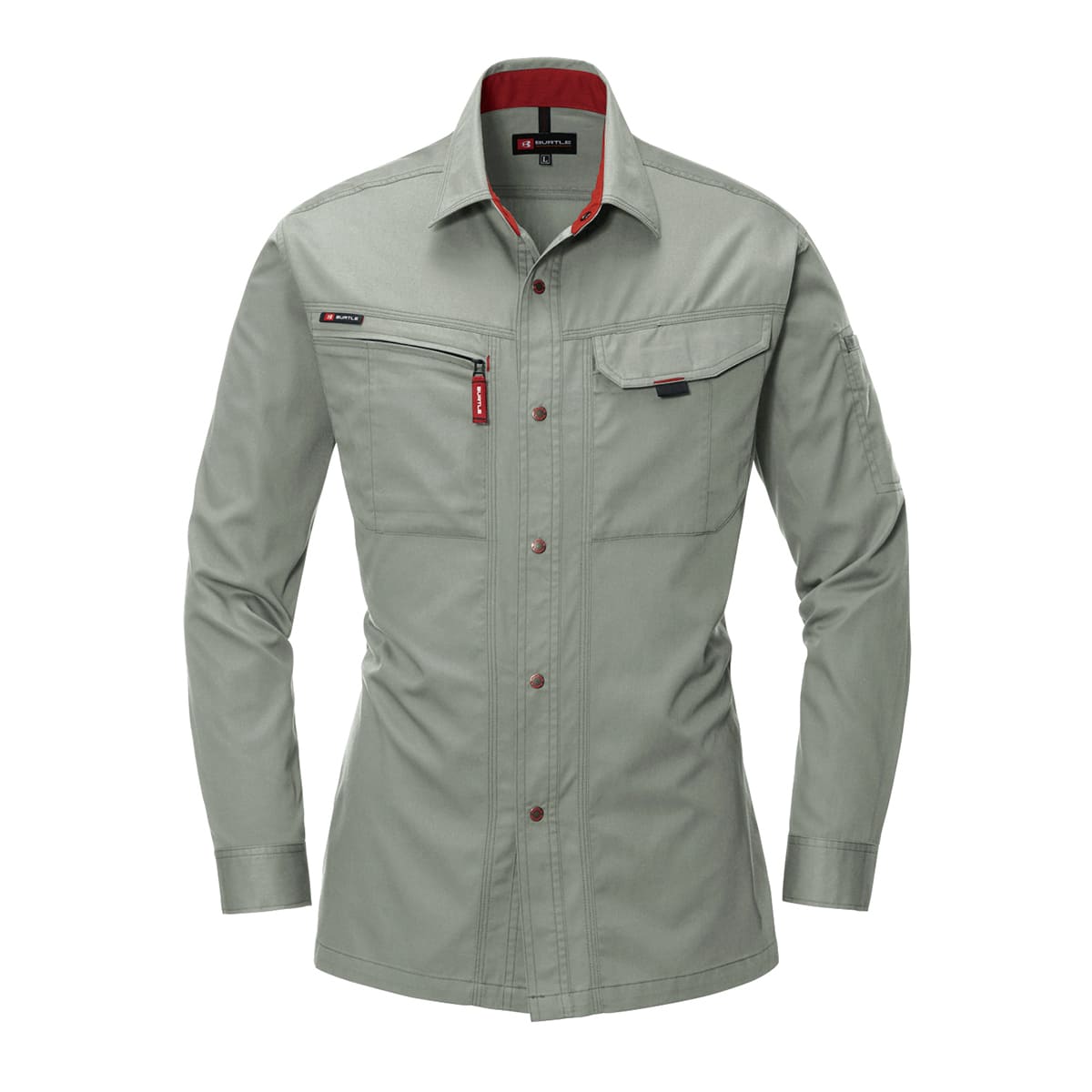 BURTLE（バートル） シャツ メンズ 無地 長袖シャツ[8021シリーズ] 8023 男女兼用 ユニセックス ジャケット 作業服 作業着 仕事 ワークウェア 綿 定番 S-LL : 無地T ...