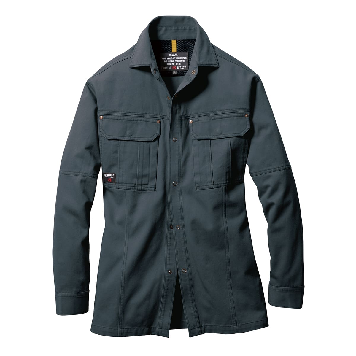 BURTLE トップス 無地 バートル 長袖 シャツ[8031シリーズ] 8035 男女兼用 メンズ レディース ツイルクロス 防縮 作業服 作業着 仕事 ワークウェア M-LL : 無地T ...