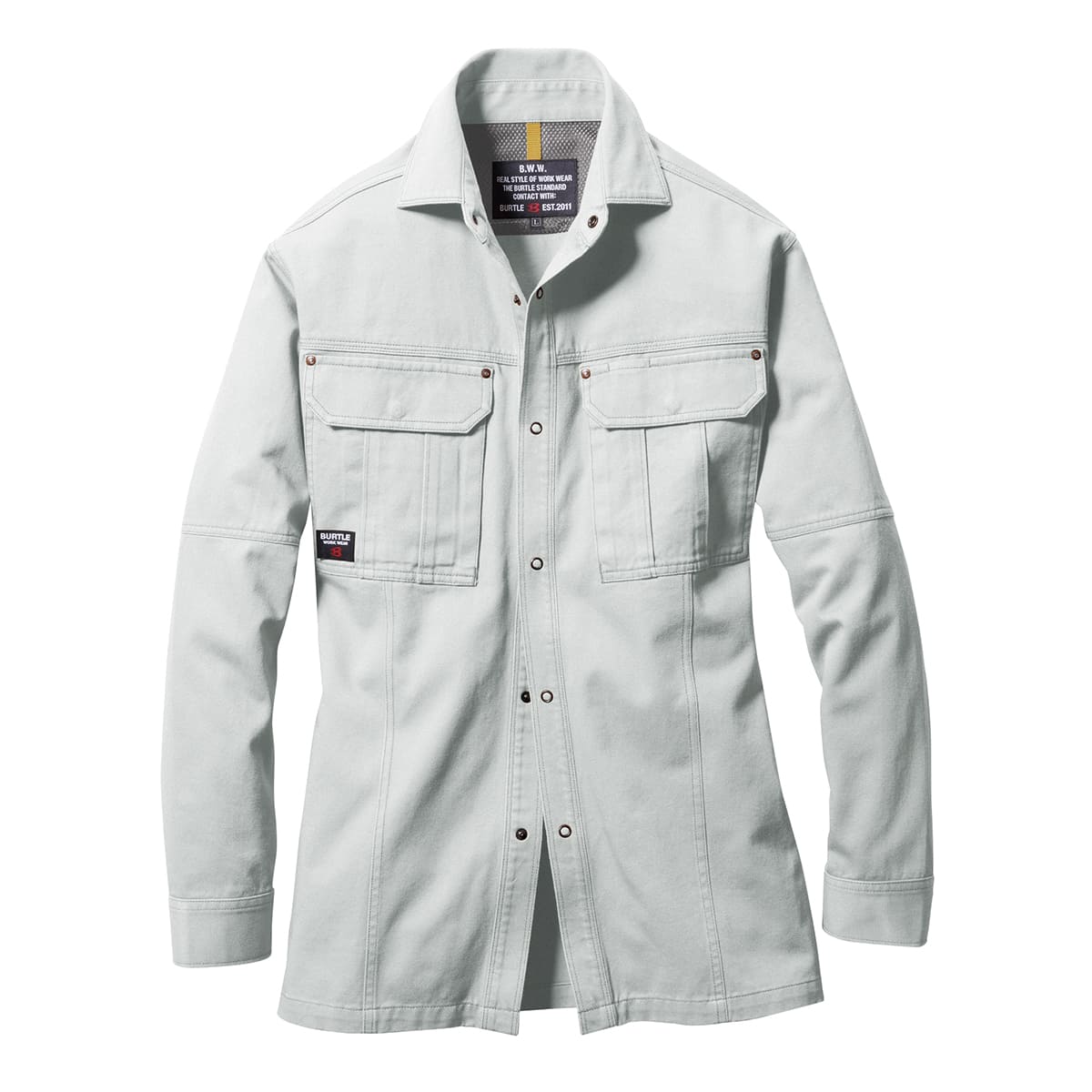 BURTLE トップス 無地 バートル 長袖 シャツ[8031シリーズ] 8035 男女兼用 メンズ レディース ツイルクロス 防縮 作業服 作業着 仕事 ワークウェア M-LL : 無地T ...