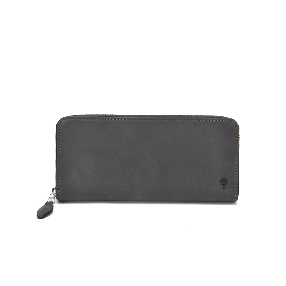 長財布 ラウンドファスナー メンズ 本革 Bianchi brina ヌバック