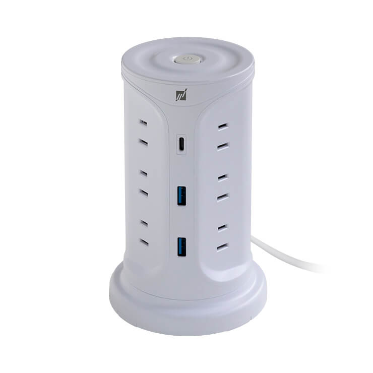 電源タップ タワー USB コンセント 延長コード 急速 1m 3ポート 12AC usb 3A 3.4A 充電器 急速充電 コンセント USB充電器 ACアダプタ 電源コード たこあし ...