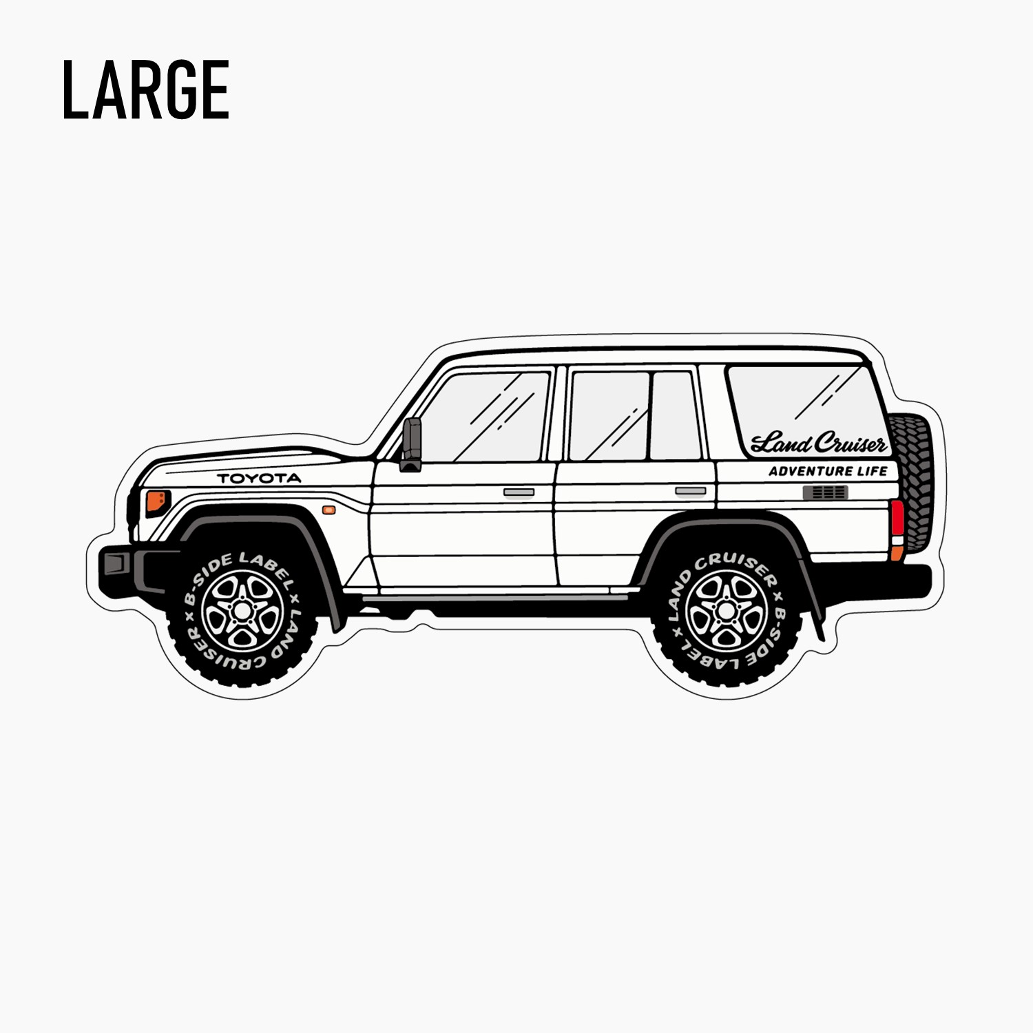 ランクルBASE × B-SIDE LABEL ステッカー LC70（大） : LAND CRUISER COLLECTION - 通販 ...