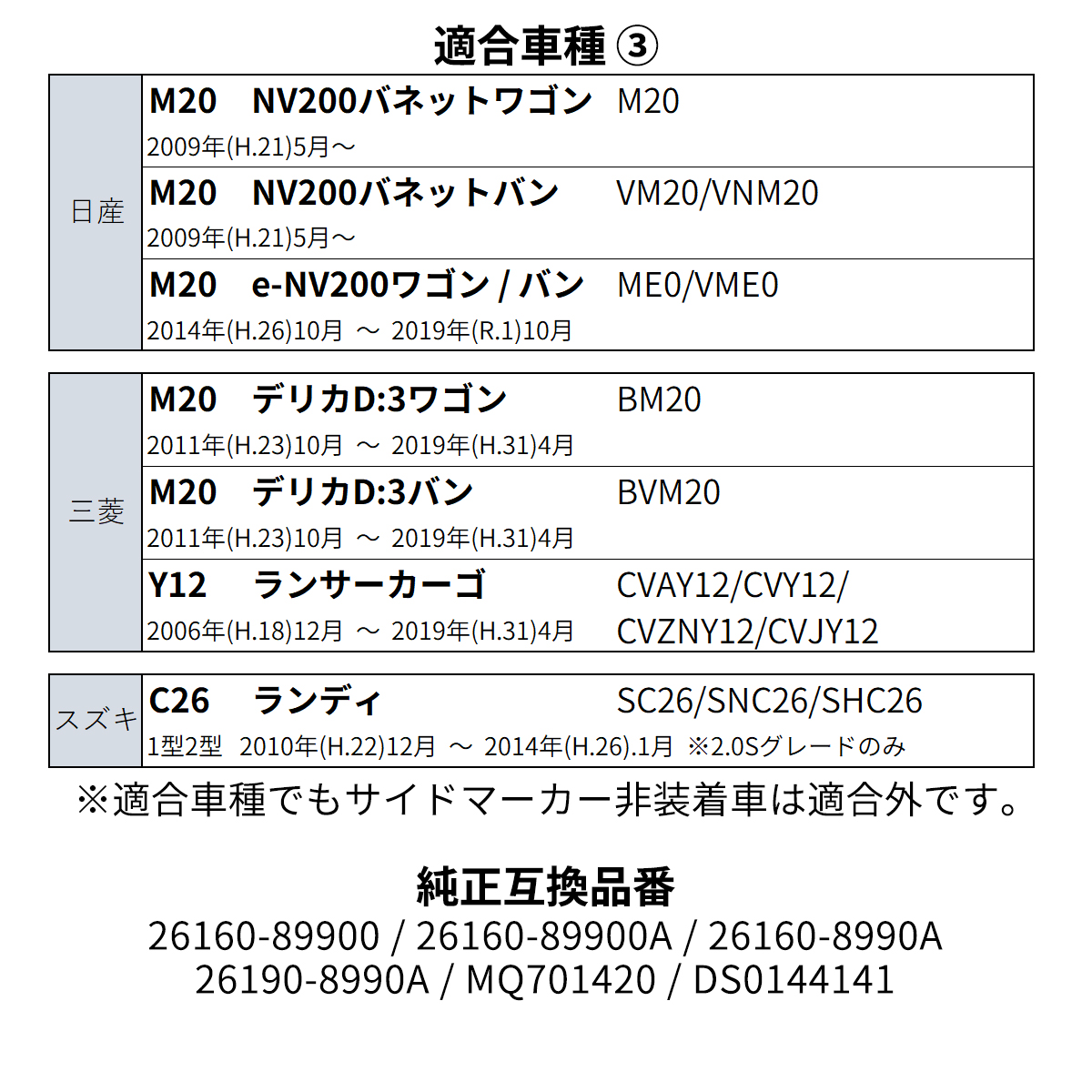 LED サイドマーカー C26 セレナ T31エクストレイル E11 E12 ノート 等 日産 スモーク ウインカー FZ516 :FZ516:TECH-MASTER - 通販 - Yahoo ...