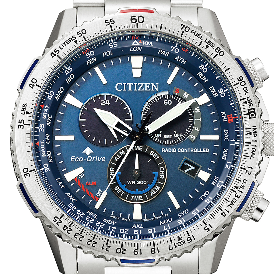 PROMASTER シチズン プロマスター スカイシリーズ 航空計算尺搭載 多機能パイロットウオッチ CB5000-50L メンズ 腕時計 ...