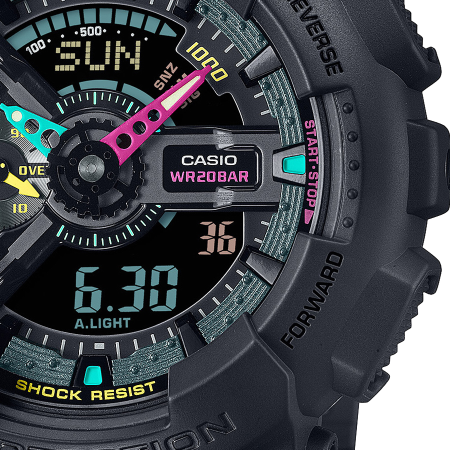 G-SHOCK Multi Fluorescent color 蛍光色デザイン GA-110MF-1AJF メンズ 腕時計 電池式 アナデジ ...