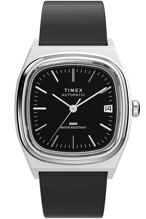 TIMEX 6月6日発売 タイメックス 1983 E-Line 復刻モデル TVダイヤル TW2Y07500 メンズ レディース 腕時計 機械式 自動巻き 革ベルト ブラック : ザ・クロック ...