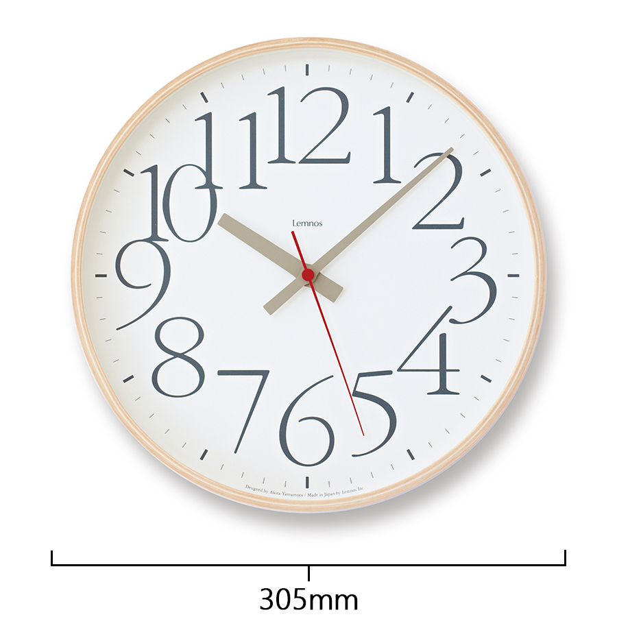 Lemnos（レムノス） タカタレムノス 掛け時計 カーサ エーワイ クロック アールシー 電波 クオーツ 電池式 ホワイト スイープセコンド ...