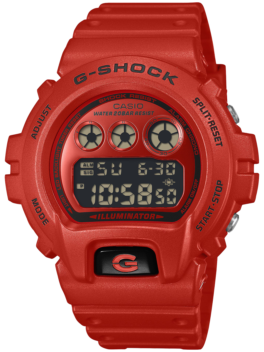 G-SHOCK 12月5日発売/予約 アイコニック レッド ブラックアクセント DW-6900RRB-4JF メンズ 腕時計 電池式 デジタル ...