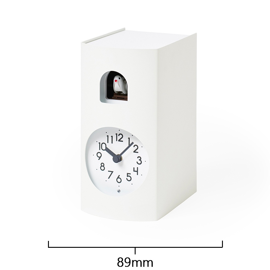 Lemnos タカタレムノス 置き時計 カーサ ブックゥ カッコー時計 クオーツ 電池式 掛置兼用 ホワイト 後藤 史明 GF17-04WH ...