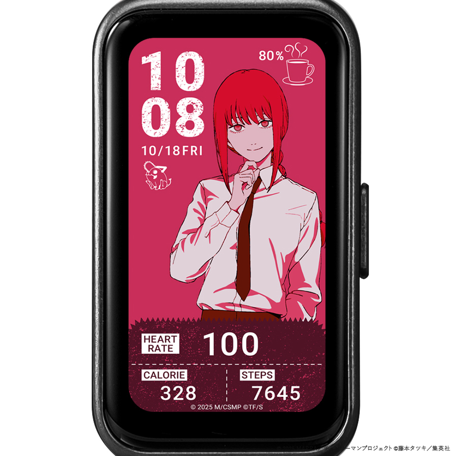 HUAWEI Band ギャラック スマートウォッチ チェンソーマン コラボレーションモデル マキマ HUC-CM-BD10-M メンズ レディース シリコンバンド グッズ : ザ・クロック ...
