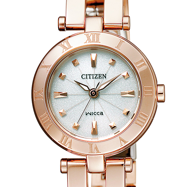 wicca シチズン ウィッカ ソーラー ハーフバングル NA15-1573C レディース 腕時計 3針 ホワイトダイヤル ゴールド : ザ ...