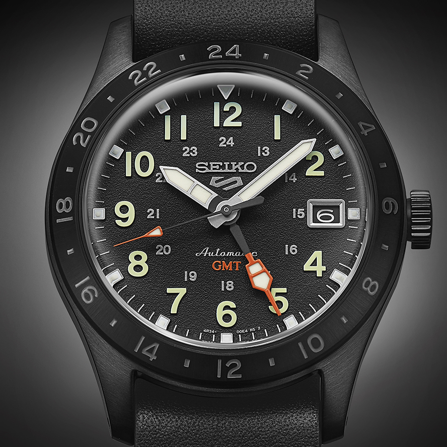 セイコー5 スポーツ フィールド GMT ストリートスタイル SBSC013 メンズ 腕時計 メカニカル 自動巻き 革ベルト ブラック 日本製 ...