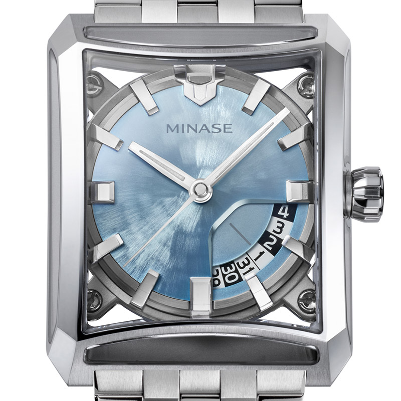 MINASE 無金利ローン可 3年間無料点検付 ミナセ セブン ウィンドウズ 雪平ダイアル アイスブルー SEVEN WINDOWS VM15-M01YIB-SSB メンズ 腕時計 日本製 ...
