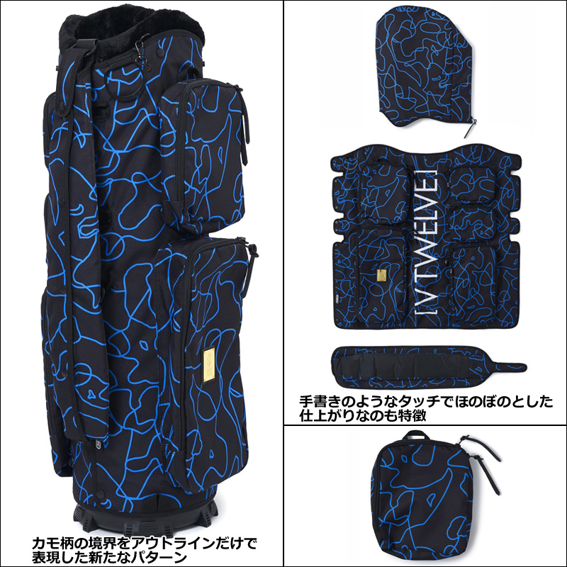 V12（ヴィ・トゥエルヴ） ゴルフ 9.5型 キャディバッグ O/L CAMO BLACK