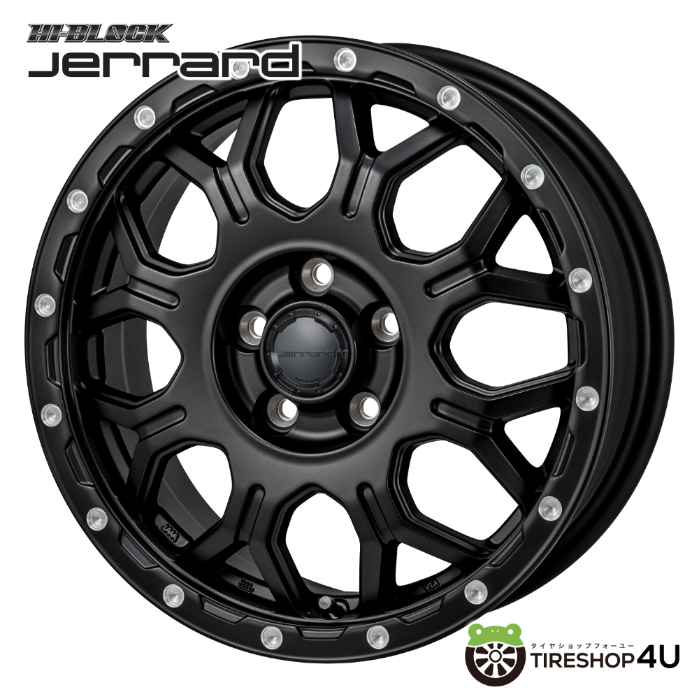 4本セット ハイブロック ジェラード JERRARD 15x5.5J 5/100 +38 SBM MUDSTAR マッドスター ラジアル A ...