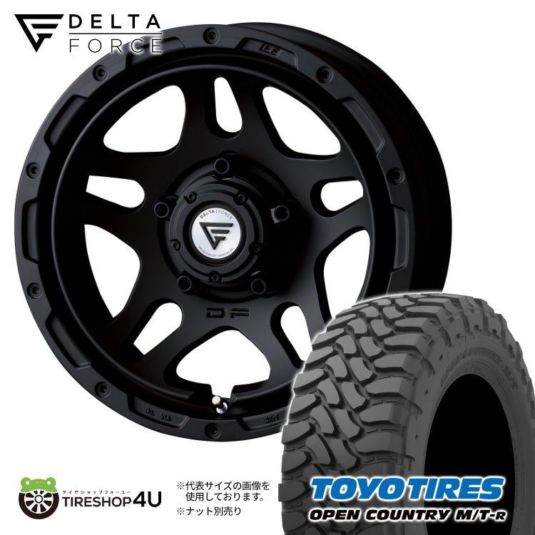 4本セット DELTAFORCE OVERLANDER 16x6.0J 5/139.7 -5 MB TOYO OPEN COUNTRY M/T-R 195R16 ブラックレター ジムニーシエラ ...