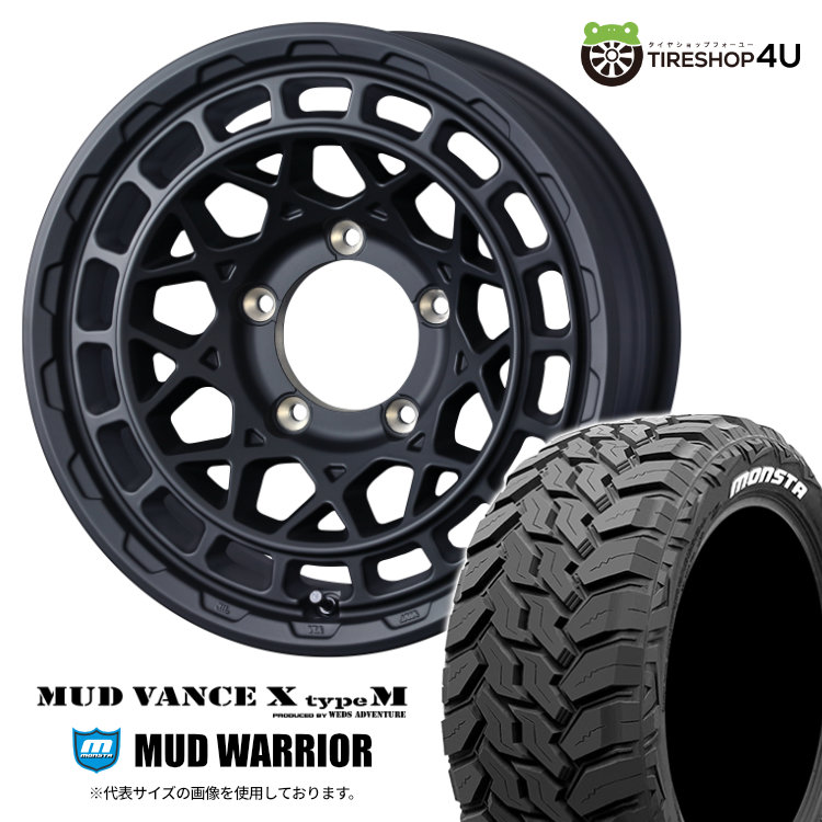 4本セット MUD VANCE X TypeM 16x6.0J 5/139.7 -5 FMB MONSTA WARRIOR M/T 215 ...