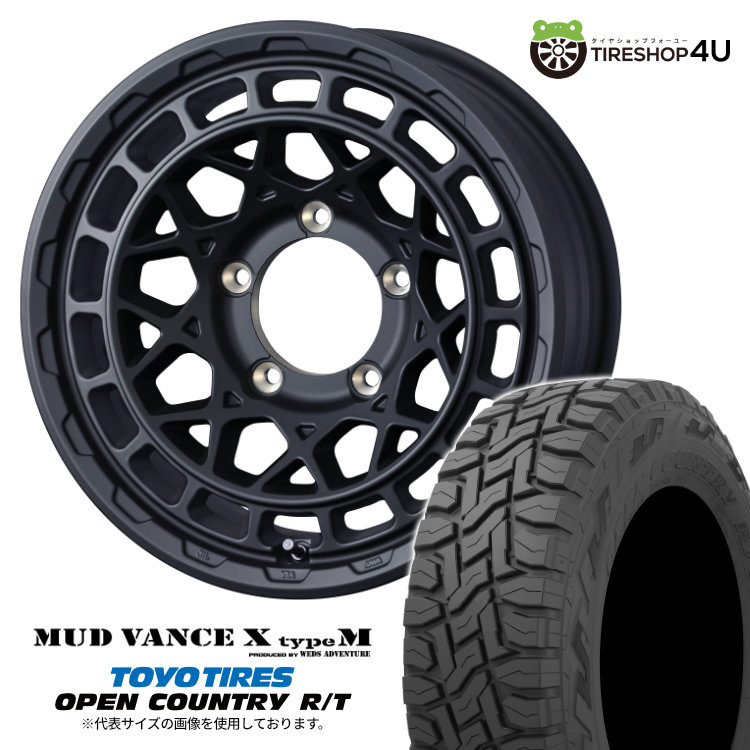 4本セット マッドヴァンスX タイプM VANCE 16x5.5J 5/139.7 +22 FMB TOYO トーヨー オープンカントリー R/T 215/70R16 BL ジムニー ...
