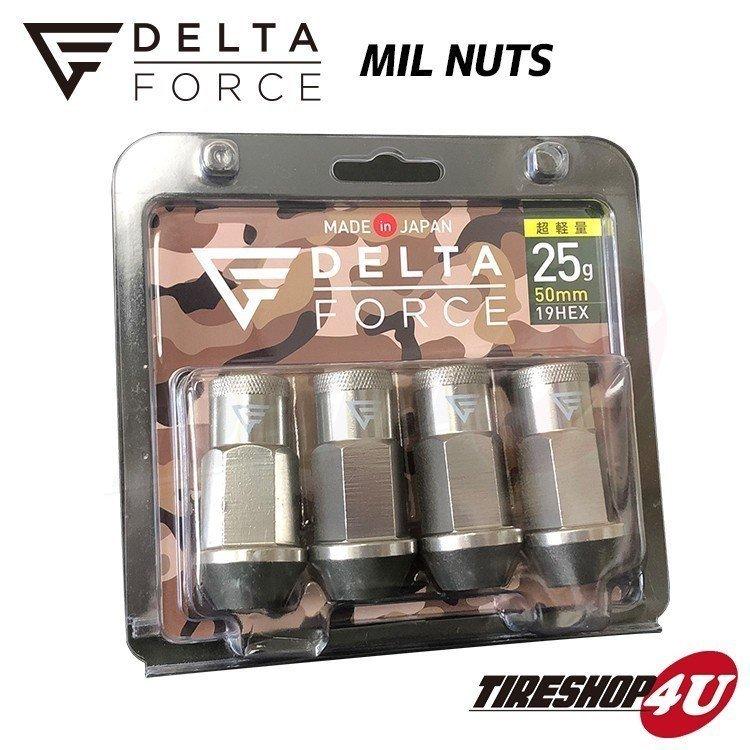 選べる4色 20個セット 高強度 DELTA FORCE デルタフォース MIL NUTS ミルナット M12X1.5 19HEX 貫通タイプ 軽量アルミナット ...