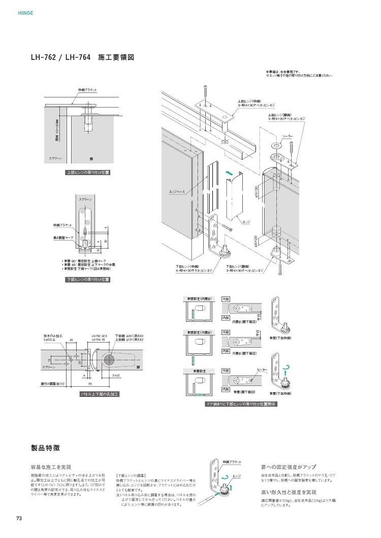 SYS シブタニ LH-764 中心吊グレビディヒンジ :sys-lh-764:TMKオンラインショップ - 通販 - Yahoo!ショッピング