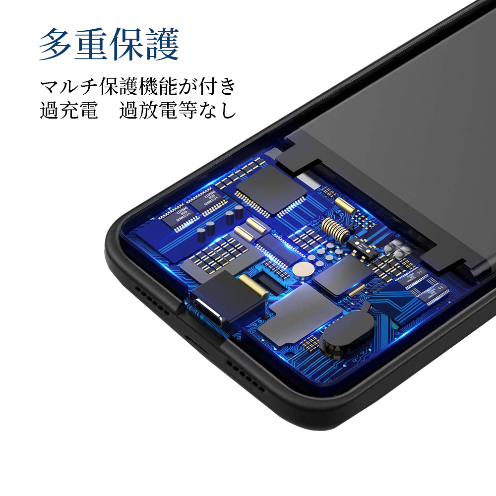 Soft-edge style 17 air バッテリー 内蔵超薄型設計バッテリーケース 3.75V 7000mAh Black 耐衝撃軽量 ...