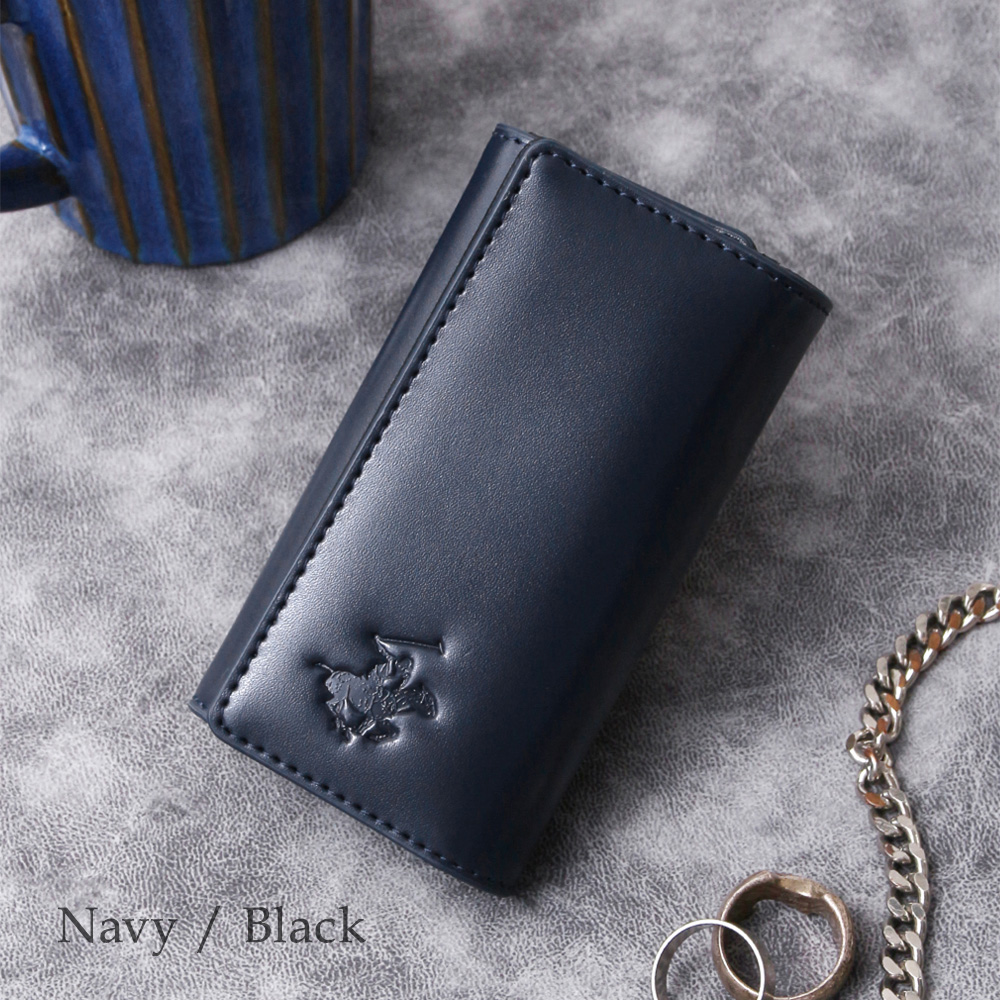 BEVERLY HILLS POLO CLUB（ビバリーヒルズポロクラブ） BEVERLY HILLS POLO CLUB BHPC BHG-M1006 三つ折り型キーケース コードバン調 ...