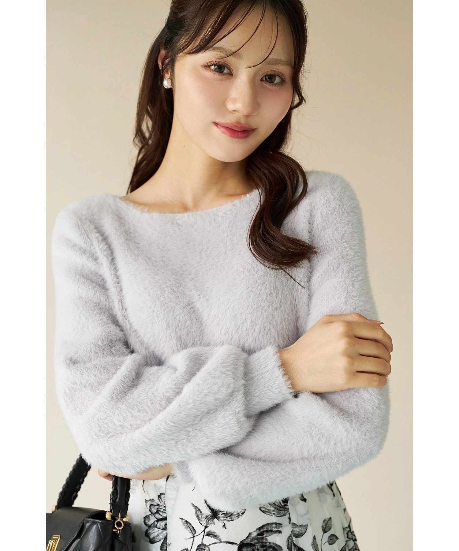 tocco closet（トッコ クローゼット） ボリュームスリーブフェザーニットプルオーバー【louette ロウート】《Pink× ...