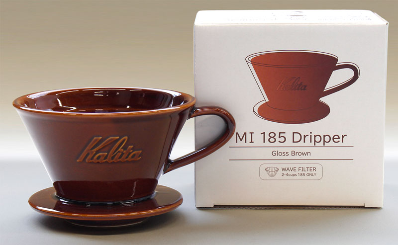 Kalita カリタ MI185 ウェーブドリッパー グロスブラウン 2-4cup用 美濃焼 DACHI : FRESH ROASTER珈琲 ...