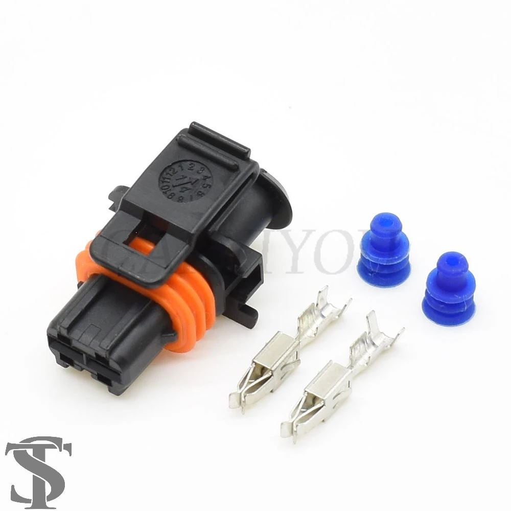 【並行輸入品】1セット 2ピン 1928403137 自動車用コモンレールインジェクタープラグコネクタ配線ハーネスソケット BOSCH ...