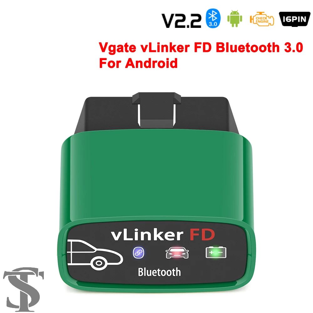 並行輸入品 2025 VGATE VLINKER FD+ V2.2 ELM327 BT4.0 ワイヤレス自動車診断ツール OBD2 スキャナー ...