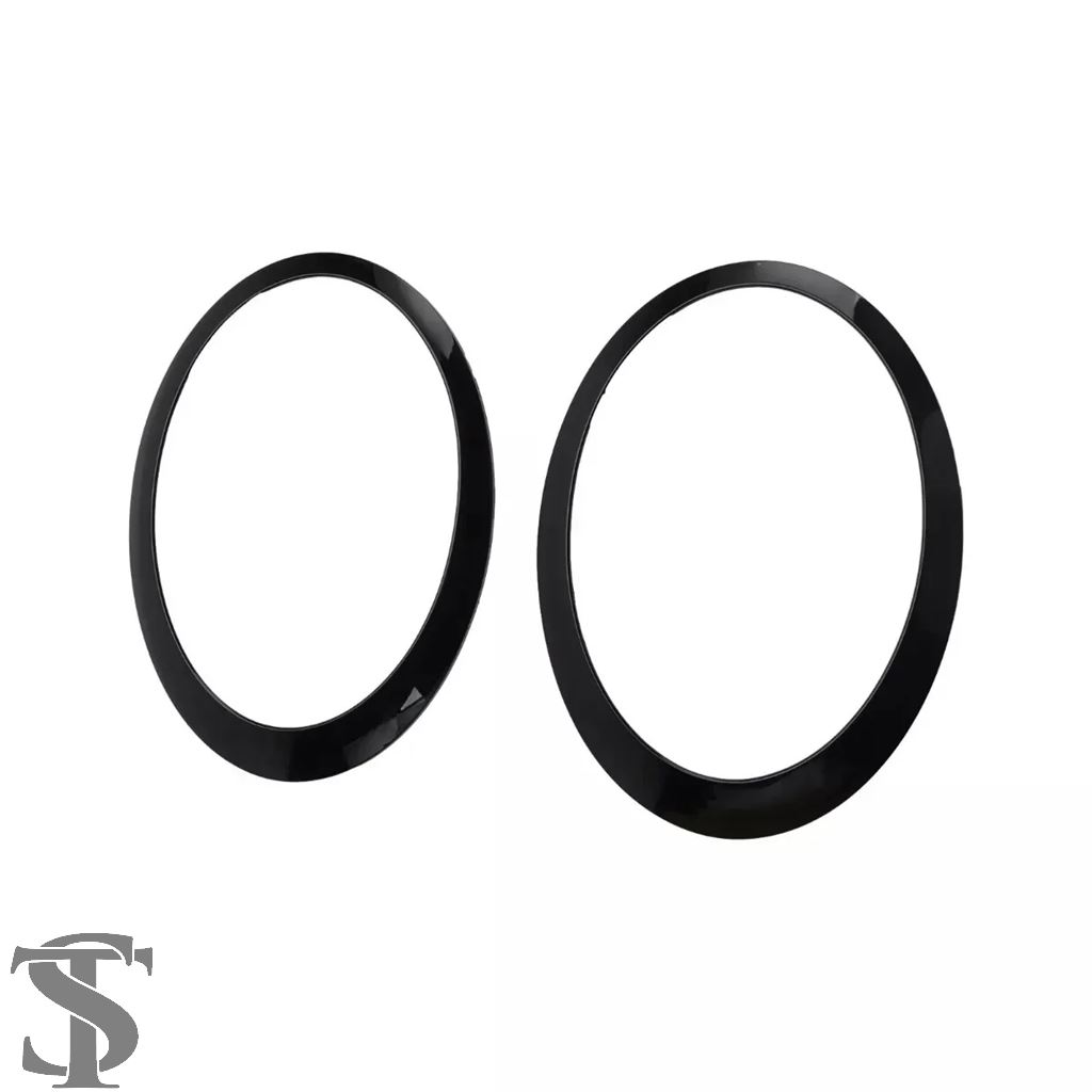 ペアヘッドライトトリムリング BMW ミニクーパー R50 R52 R53 2001-2006 ヘッドライトベゼルリングトリムカバー ...