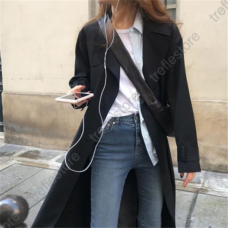 スプリングコート トレンチコート レディース 秋服 春 ロング Aライン ベルト付き オシャレ 着痩せ アウター 韓国風 通勤 OL 20代 30代 : treflestore - 通販 ...