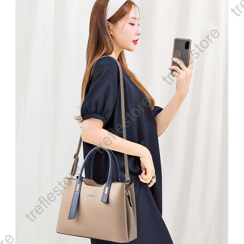 トートバッグ レディースショルダーバッグ バイカラー 3way 斜めがけバッグ 大容量 ハンドバッグ 大人女子 PUレザーかばん オフィスカジュアル 肩掛けかばん :y240222 ...