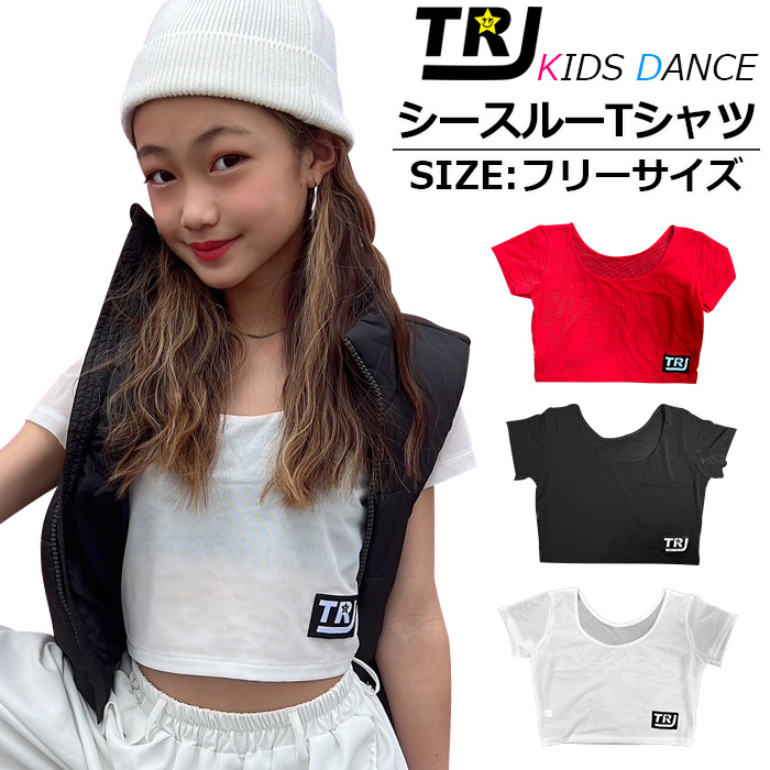 シースルー 半袖 ロゴ Tシャツ ミニ丈 フリーサイズ 無地 ホワイト/ブラック/レッド シンプル 半そでシャツ 透け感 肌見せ 重ね着 薄手 シアー 海 プール 2way :top-505 ...