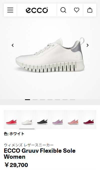 ecco（エコー） スニーカー レディース 21820360718 21820360719 GRUUV レザー : つるや 靴のTSURUYA ...