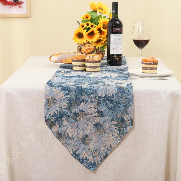 テーブルセンター 撥水 布 北欧 モダン リバーシブル ジェイド 33*180cm ディスプレイマット ジャガード織り テーブルランナー ...