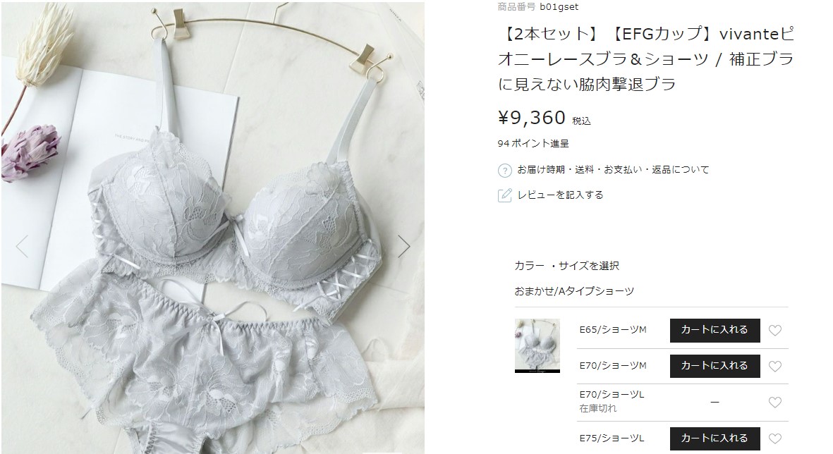 tu-hacci 福袋 2024 下着女性 上下セット2本セット カラーおまかせ ブラジャー 大きいサイズ EFGカップ 補正ブラ ブラ&ショーツ 脇高 脇肉 vivante ツーハッチ ...