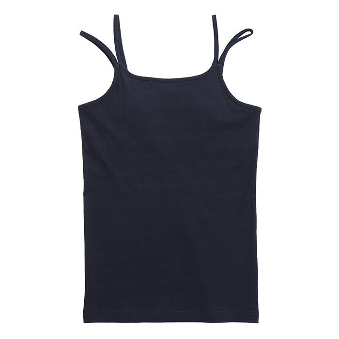 Twin Dimple カップ付 キャミソール ジュニア 肌着 インナー 女の子 ダブルストラップリブキャミソール 140/150/160/165 (5095/5096/5097) : 子供 ...