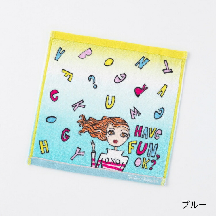 Jeffrey Fulvimari（ジェフリーフルビマーリ） 1JFハブファンオーケー タオルハンカチ 約25×25cm 可愛い ピンク ...