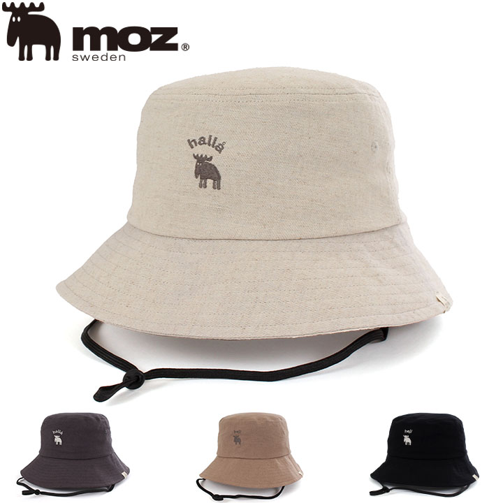 moz モズ アゴひも付き麻混風 バケット 171-0073 : 帽子のDeux chapeau - 通販 - Yahoo!ショッピング