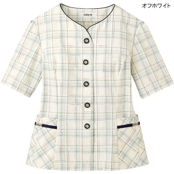 セロリー オーバーブラウス S-51561 51568 コフレチェック 事務服 : ワーキングユニフォームストア - 通販 - Yahoo ...