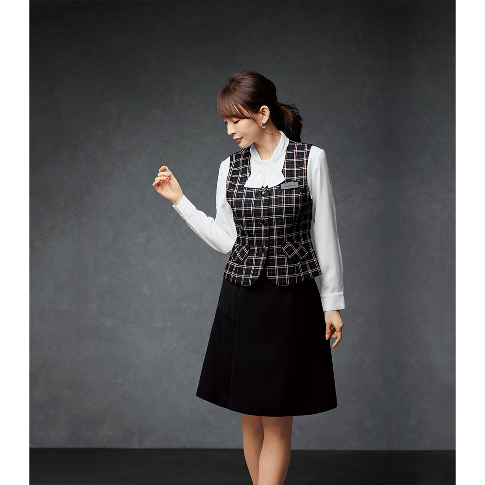 en joie アンジョア ベスト 5号〜15号 レディース ユニフォーム オフィス 制服 事務服 受付 コンパニオン かわいい クリニック ...