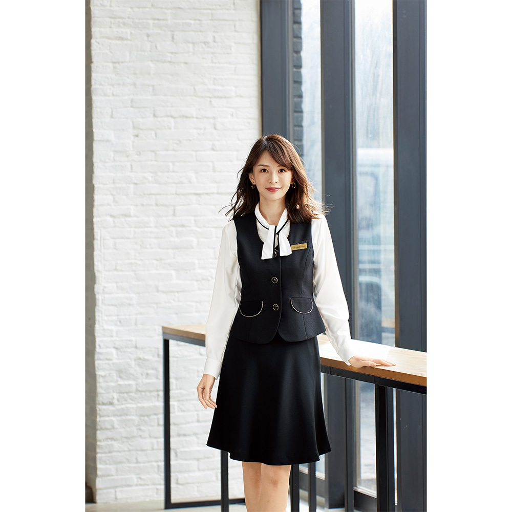 ジョア en joie アンジョア ベスト 5号〜15号 レディース ユニフォーム オフィス 制服 事務服 受付 コンパニオン かわいい ...